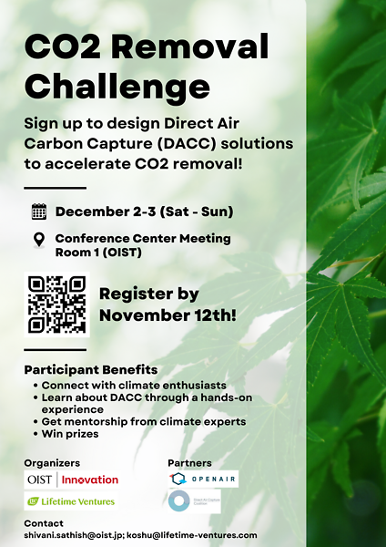 CO2 Removal Challenge - Call for participants | OIST Groups